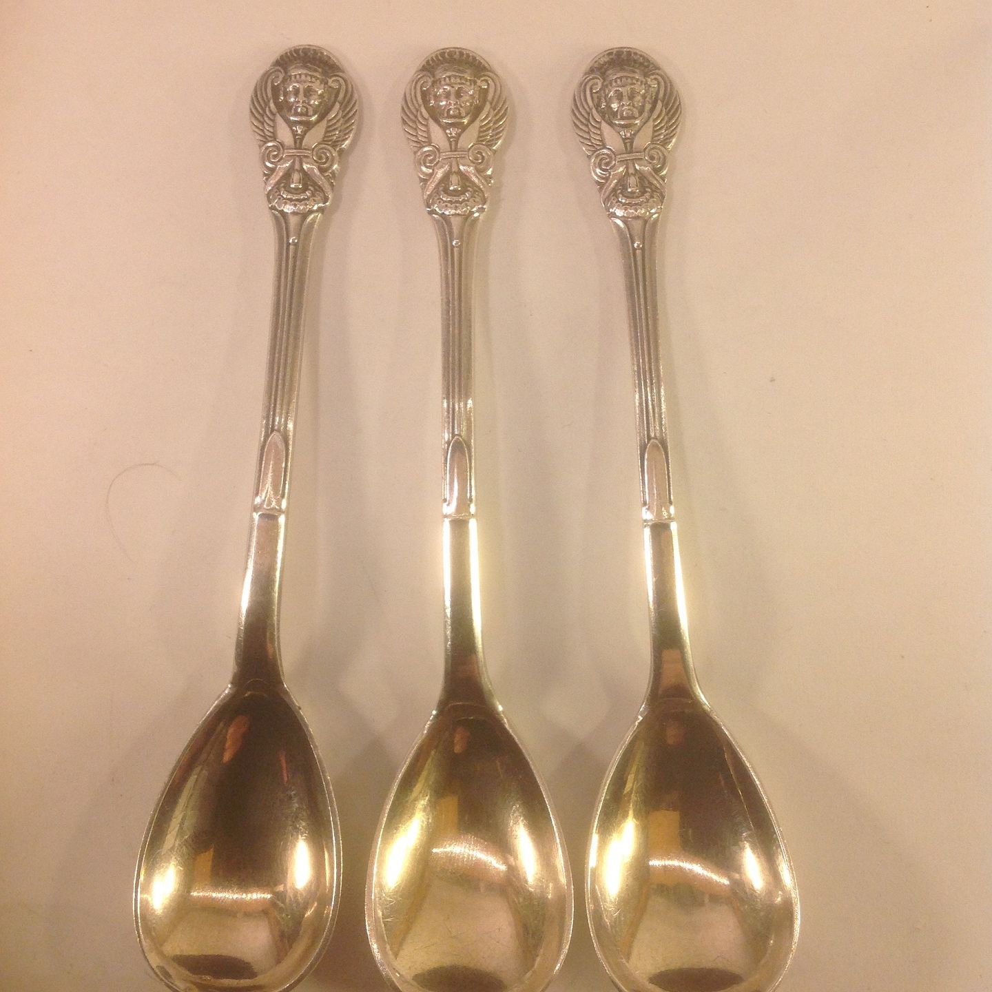 WorldAntique.net - Sauce Ladle the face. * Three tower silver. year ...