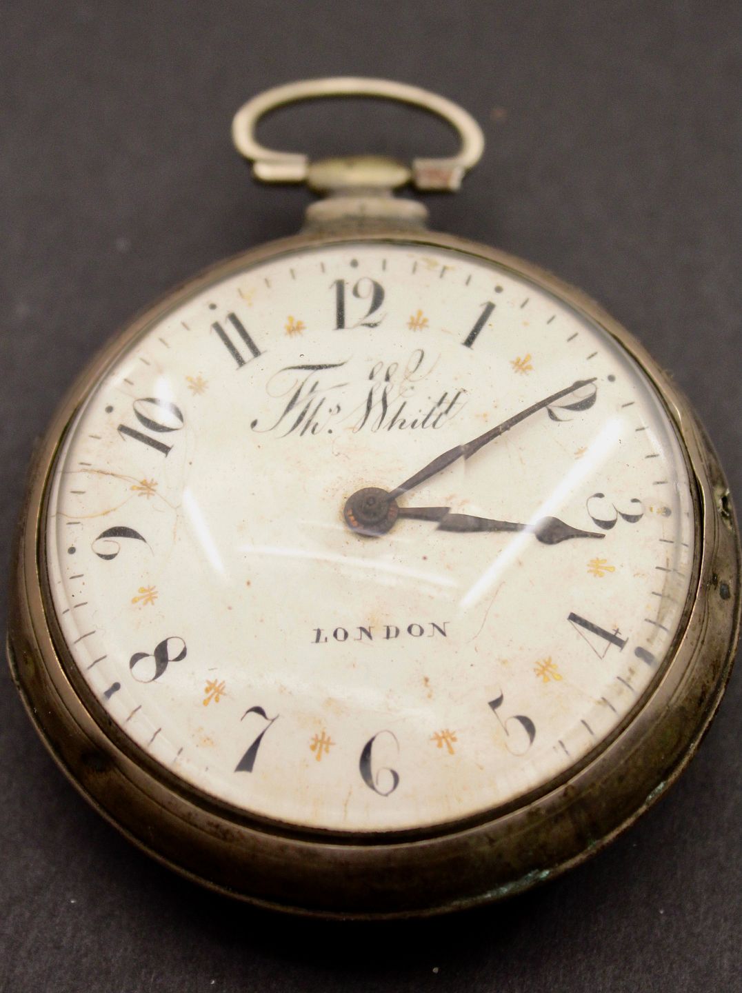 WorldAntique.net - Spindle pocket watch D. 6.5 cm. the Th. Witt London 19th